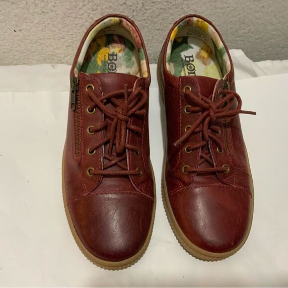 Born | Shoes | Born Tamara Red Leather Zippersneakers Size 85m | Poshmark